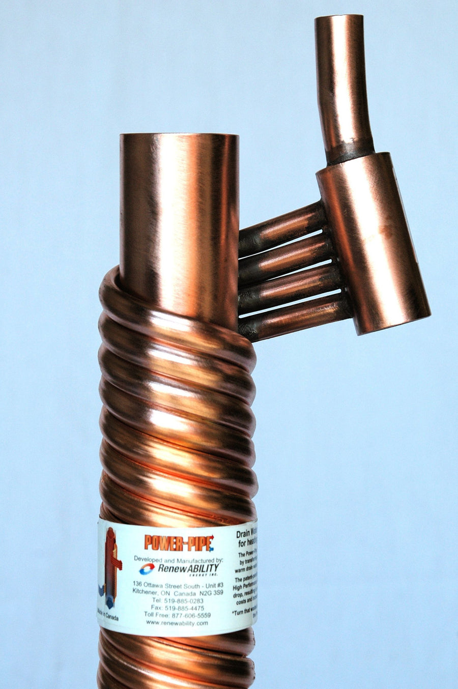 Power-Pipe Drain Water Heat Recovery Unit – RenewABILITY Energy Inc.